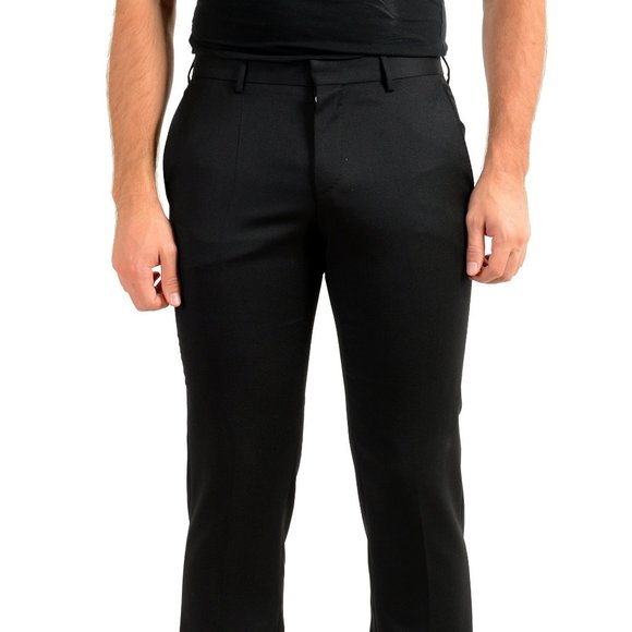 Hugo Boss | Pants | Hugo Boss Mens Genesis3 Black Wool Dress Pants ...